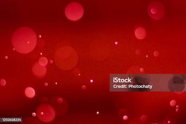 Abstract Red Bokeh Background With Soft Blur Bokeh Light Effect