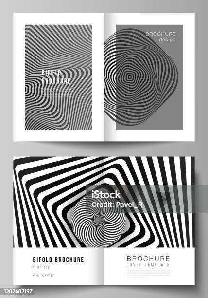 Tata Letak Vektor Dari Dua Templat Desain Mockup Sampul Modern Format