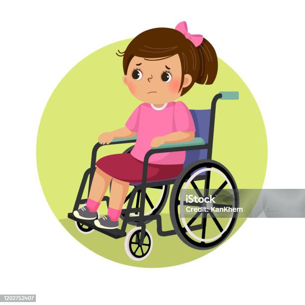 Ilustrasi Vektor Gadis Cacat Kecil Yang Sedih Di Kursi Roda Konsep ... Ilustrasi Vektor Gadis Cacat Kecil Yang Sedih Di Kursi Roda Konsep ...