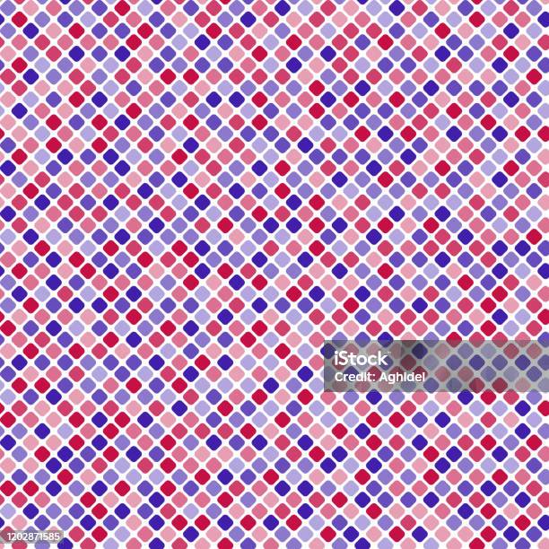 青と赤の正方形ベクトルシームレスパターン幾何学的形状を持つ単純な対角線の繰り返し背景テキスタイル塗料生地の見本包装紙連続印刷設計要素