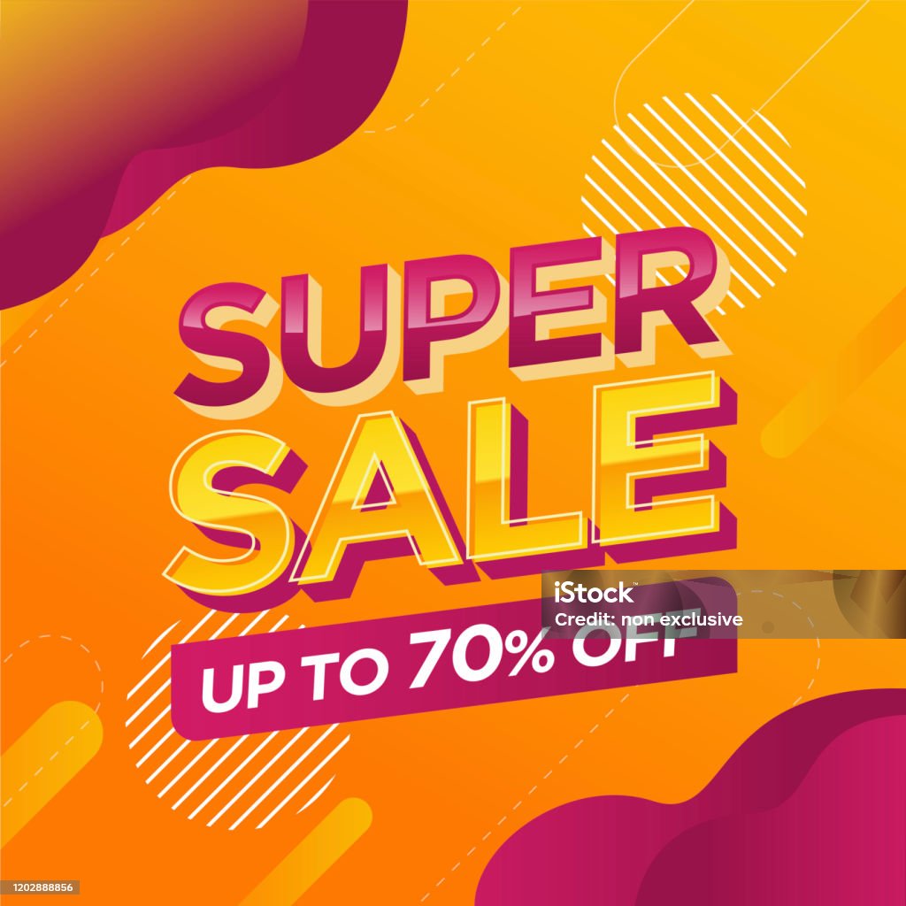 Super Sale Banner Design Template Vector Illustration Stock