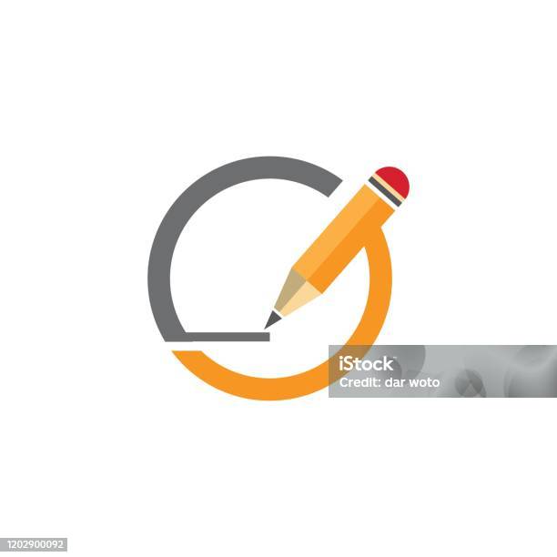 Desain Ilustrasi Vektor Ikon Pensil Ilustrasi Stok Unduh Gambar