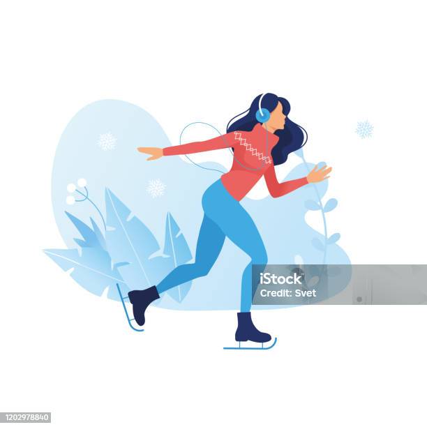 Vetores De Jovem Patinador De Pista Curta Mulher Patina Rápido