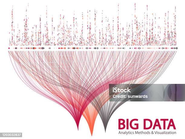 Big Data Visualization Concept Vector Stock Illustration Download Image Now Big Data Binary
