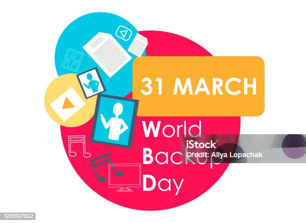 World Backup Day Vector Illustration Computer Data Copying Stock ... World Backup Day Vector Illustration Computer Data Copying Stock ...
