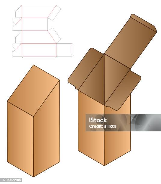 Conception De Modèle De Découpage De Matrice De Boîte Maquette 3d