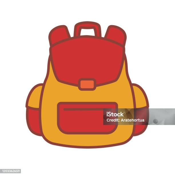 Illustration Disolement Dicône Dicône De Sac À Dos Demoji De Dessin