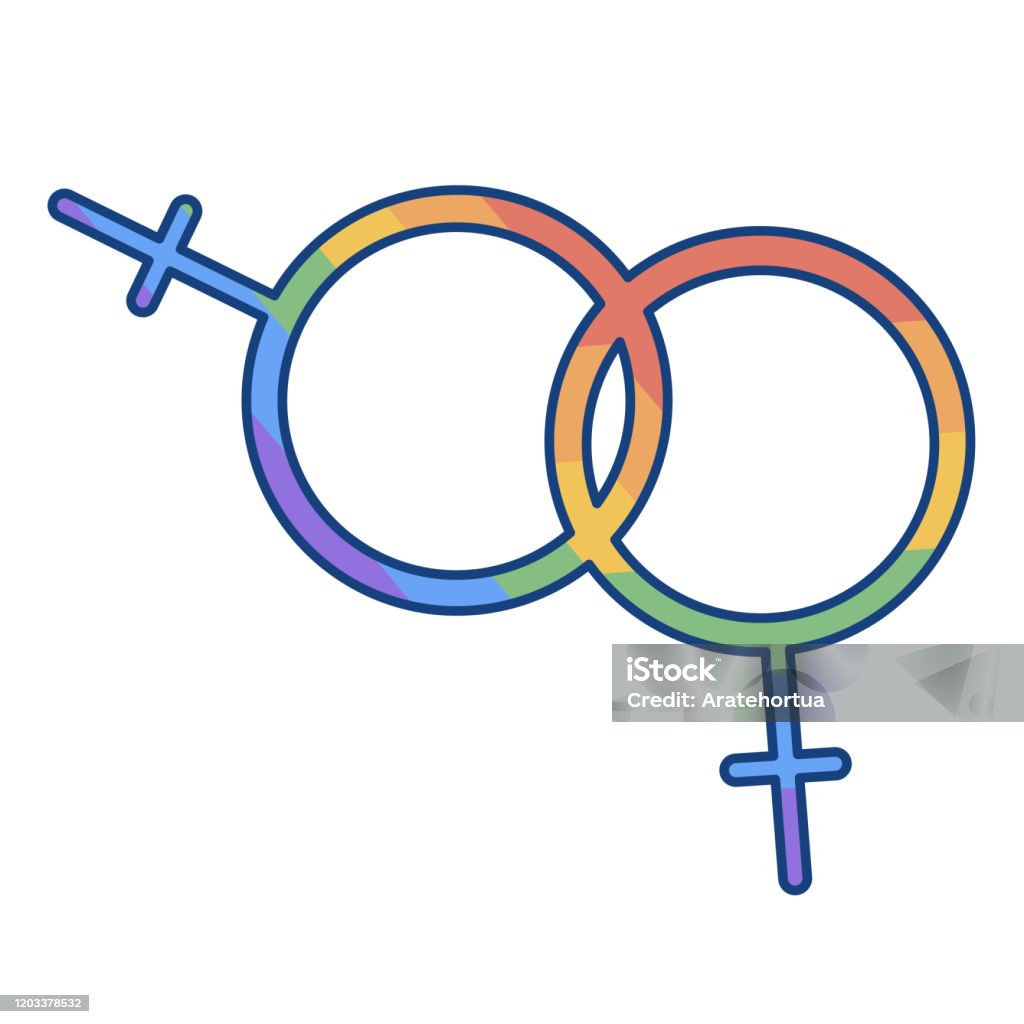 Ilustrasi Kartun Lgbt Ikon Lesbian Terisolasi Ilustrasi Stok Unduh