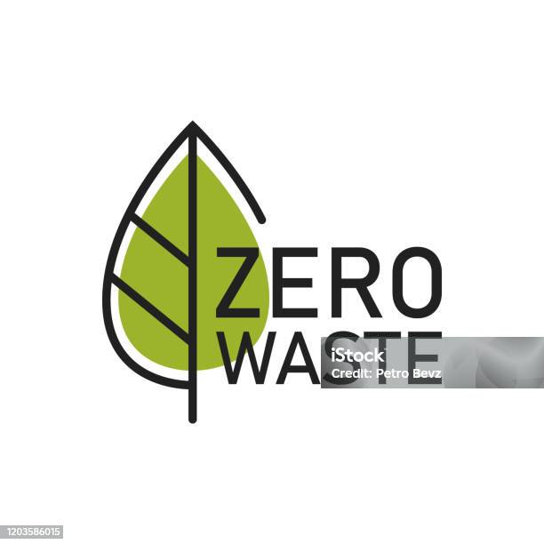 Étiquette De Logo Zéro Déchet Protection De Lenvironnement Réduire