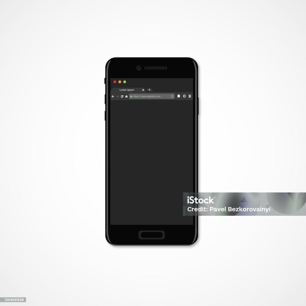 Mobile Web Browser View Form For Web Application Mobile Internet Browser In Your Smartphone Flat