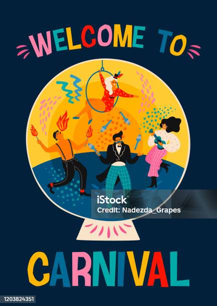 Karnaval Parlak Modern Kostümleri Komik Erkek Ve Kadın Ile Vektör
