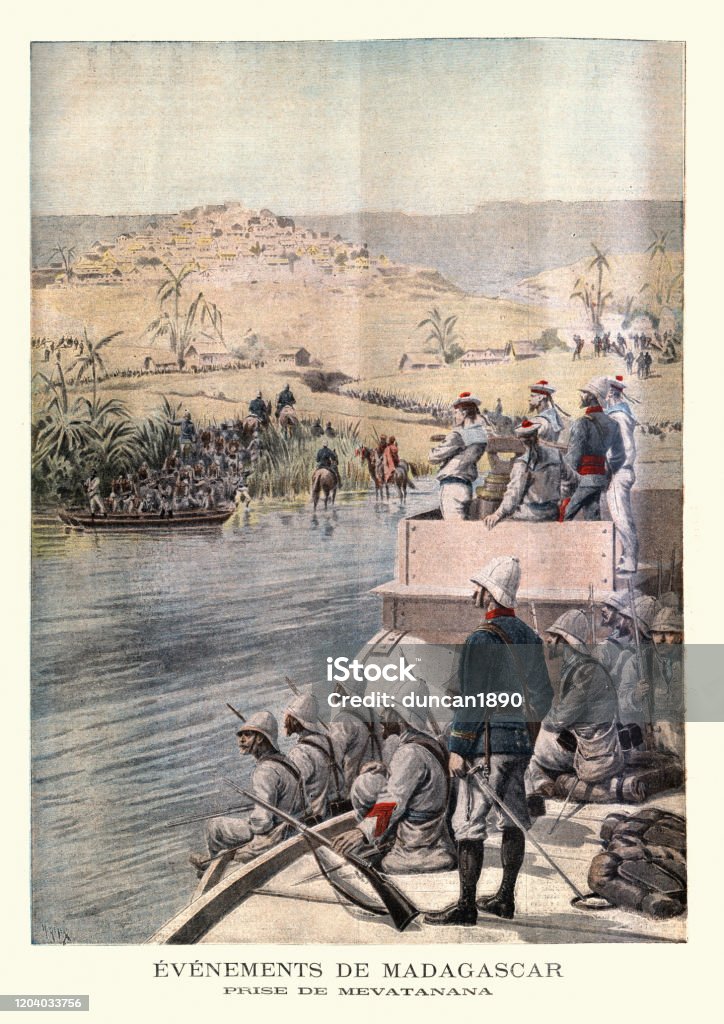 Second Madagascar Expedition French Soldiers Capturing Maevatanana 1895 ... Second Madagascar Expedition French Soldiers Capturing Maevatanana 1895 ...