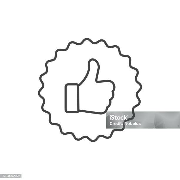 Pictogram Omtrek Van Kwaliteitscertificaten Lineaire Stijl Teken Voor