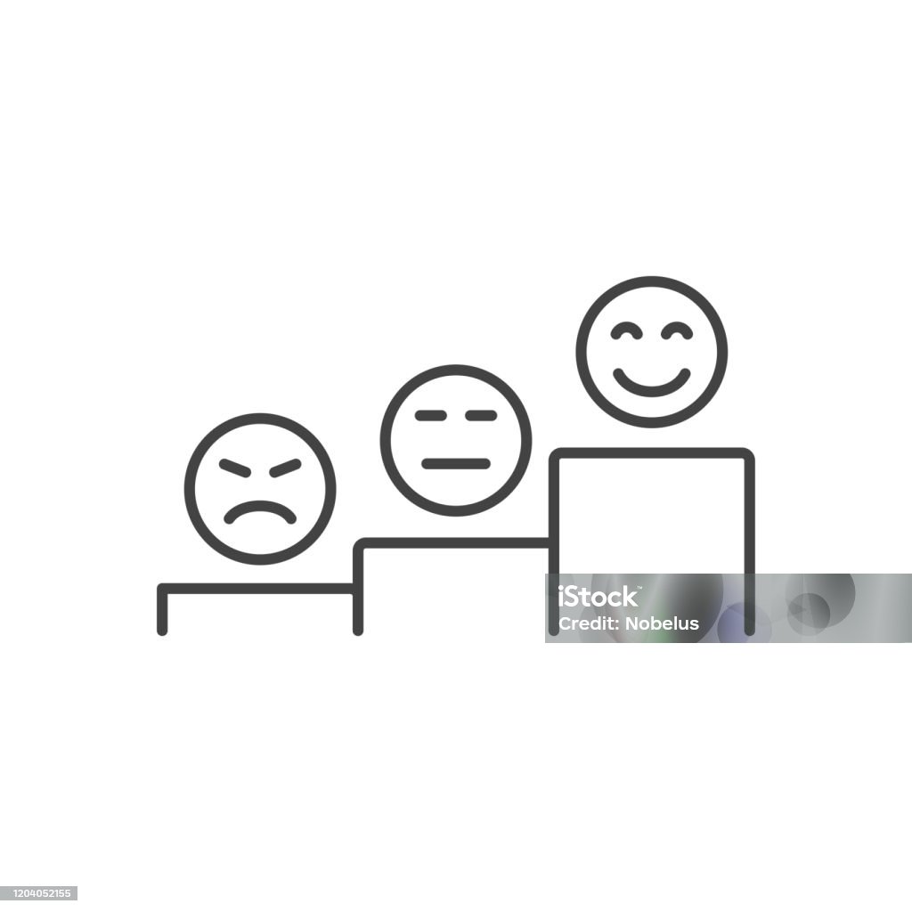 Signe Positif De Rétroaction Icône De Satisfaction Du Client Symbole De