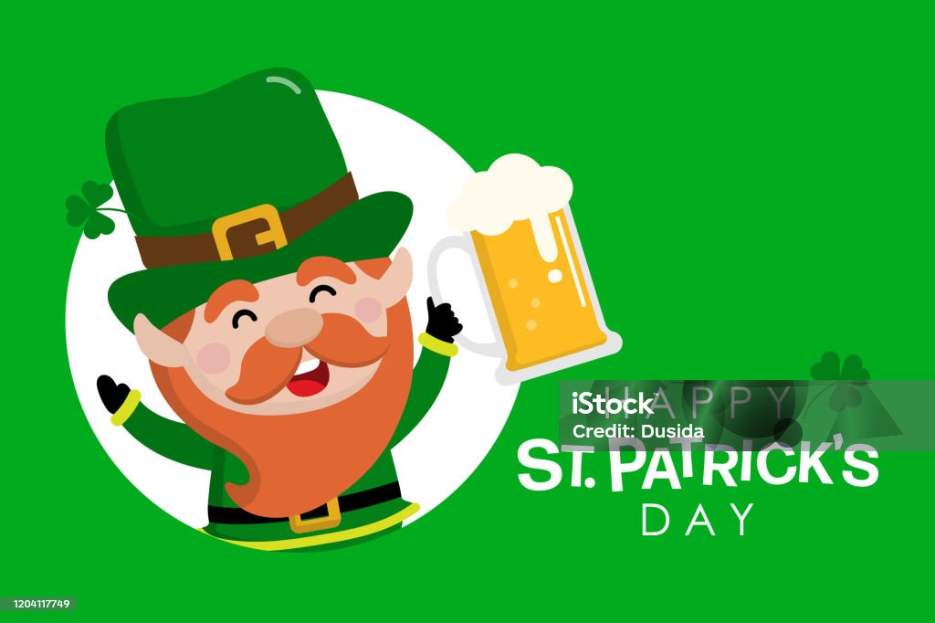 Kartu Ucapan Selamat Hari St Patrick Dengan Leprechaun Lucu Dan ... Kartu Ucapan Selamat Hari St Patrick Dengan Leprechaun Lucu Dan ...