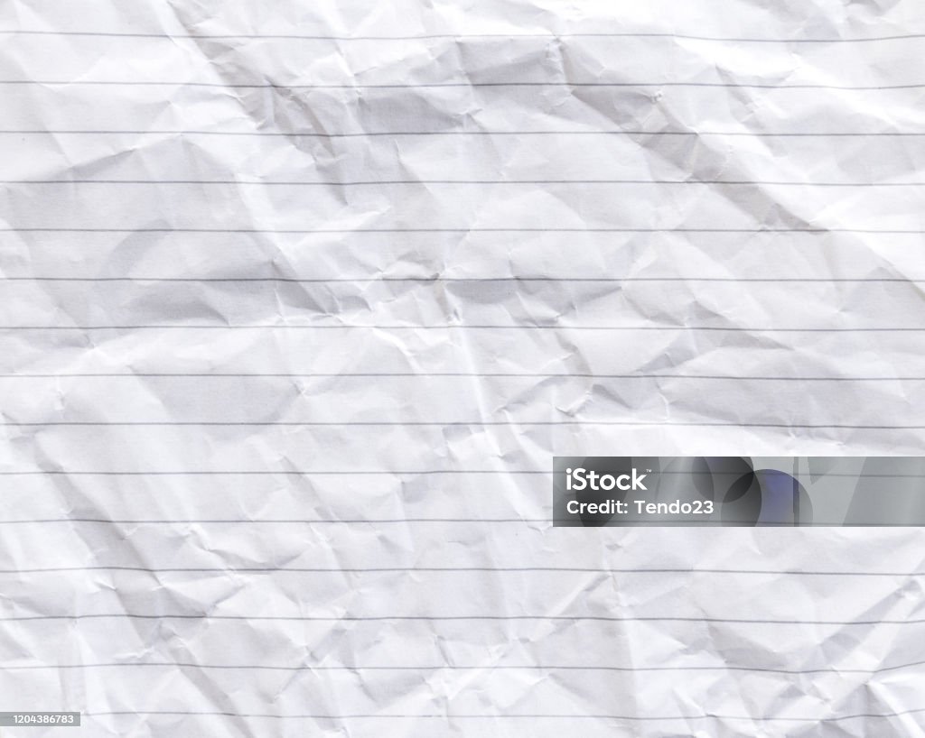 White Lined Sheet Of Notepad Wrinkle Paper Background Stock Photo ... White Lined Sheet Of Notepad Wrinkle Paper Background Stock Photo ...