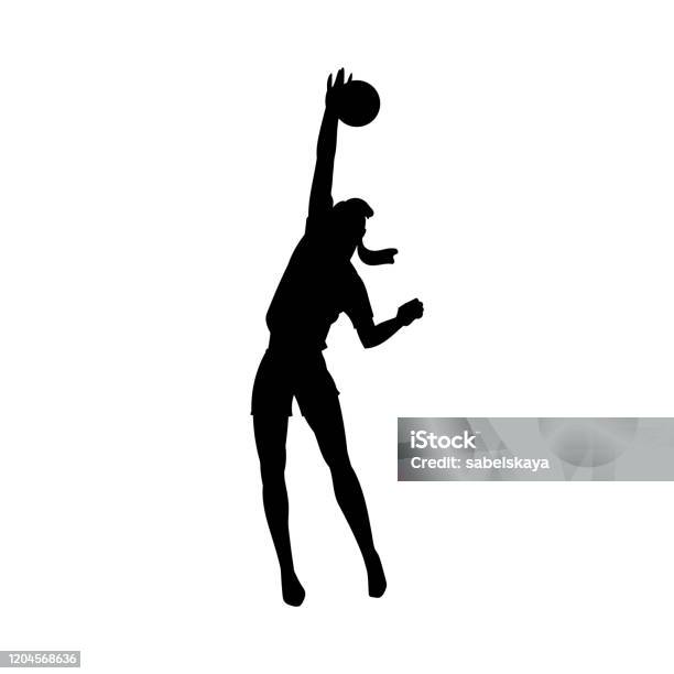 Pemain Voli Wanita Melompat Siluet Hitam Ilustrasi Vektor Terisolasi ... Pemain Voli Wanita Melompat Siluet Hitam Ilustrasi Vektor Terisolasi ...