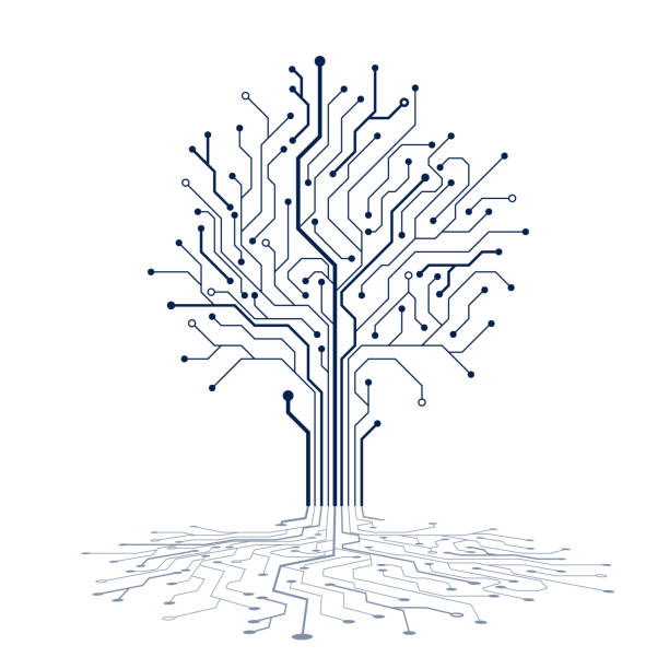 Circuit Board Vector Tree Circuit Board Vector Tree