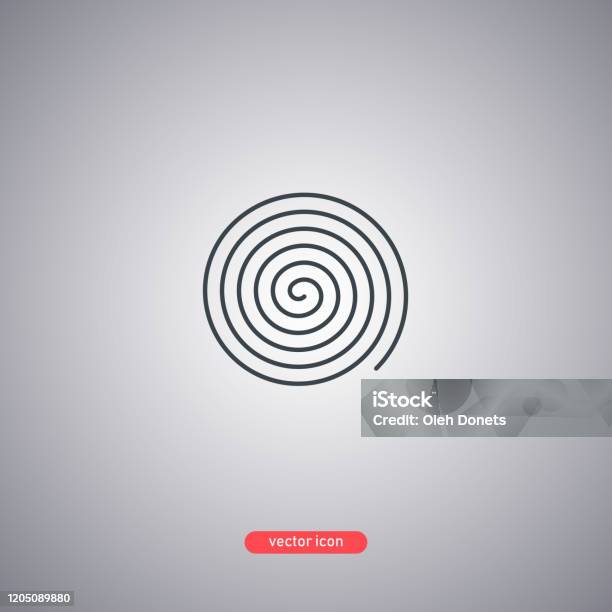 Gri Arka Planda Yalıtılmış Spiral Simgesi Modern Çizgi Tarzı Stok ... Gri Arka Planda Yalıtılmış Spiral Simgesi Modern Çizgi Tarzı Stok ...