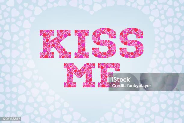 Kartu Ucapan Romantis Cium Aku Tipografi Selamat Hari Valentine