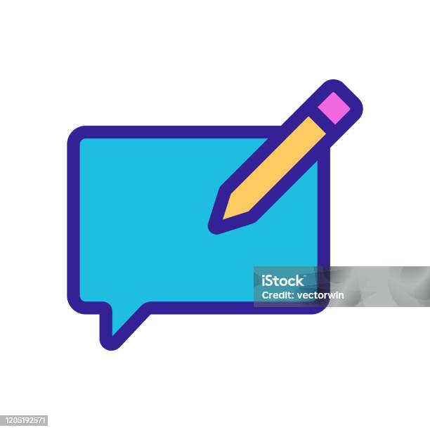 Écrire Un Vecteur Dicône De Message Illustration Dillustration Isolée