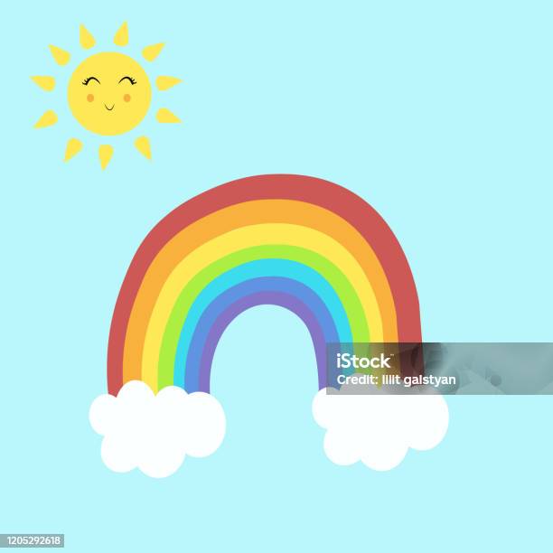 Vecteur Dillustration Darcenciel De Nuage Détoile De Soleil Vecteurs