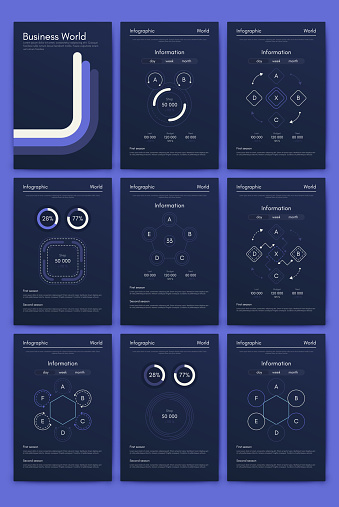 Éléments Vecteurs Infographiques Modernes Pour Les Brochures Daffaires