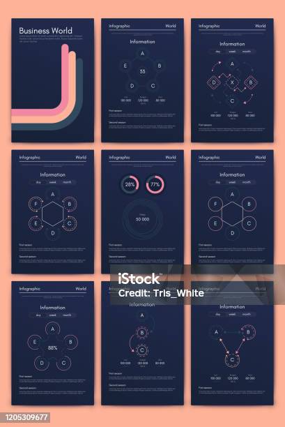 Éléments Vecteurs Infographiques Modernes Pour Les Brochures Daffaires