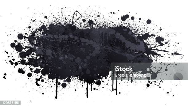 Percikan Cat Hitam Ilustrasi Stok Unduh Gambar Sekarang Amerika
