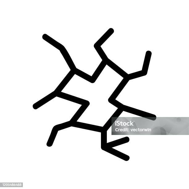Vecteur Dicône De Fissure Illustration Dillustration Isolée De Symbole