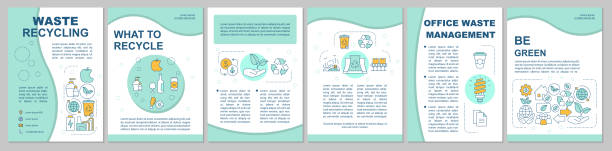 Waste recycling brochure template layout. Environment care. Flyer ...