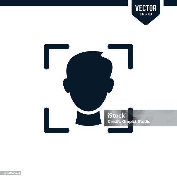 Reconnaissance Faciale Ou Icône De Détection De Visage Vecteurs Libres