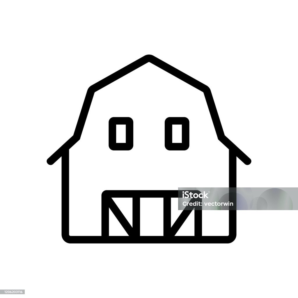 Vecteur Dicône De Ferme De Maison Illustration Dillustration Isolée De