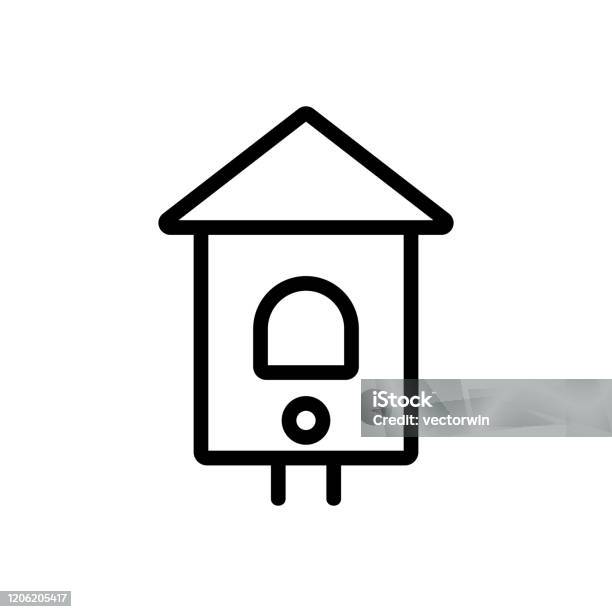 Oiseau Maison Icon Vecteur Illustration Dillustration Isolée De Symbole
