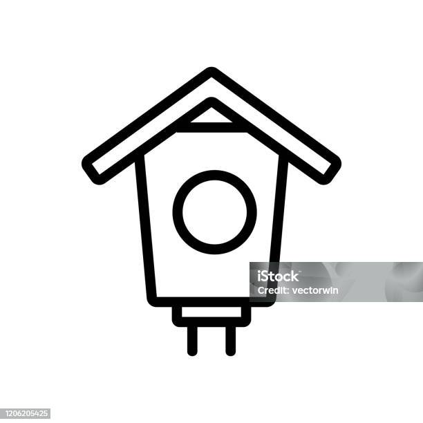 Oiseau Maison Icon Vecteur Illustration Dillustration Isolée De Symbole