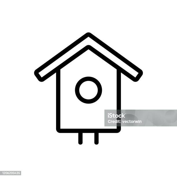 Oiseau Maison Icon Vecteur Illustration Dillustration Isolée De Symbole