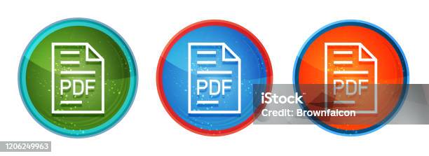 Pdf Document Page Icon Abstract Digital Round Button Set Illustration ... Pdf Document Page Icon Abstract Digital Round Button Set Illustration ...