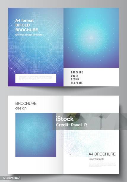 Tata Letak Vektor Dari Dua Templat Desain Mockup Sampul Modern Format