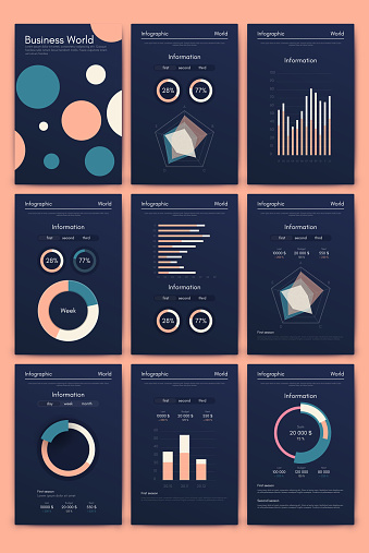 Éléments Vecteurs Infographiques Modernes Pour Les Brochures Daffaires