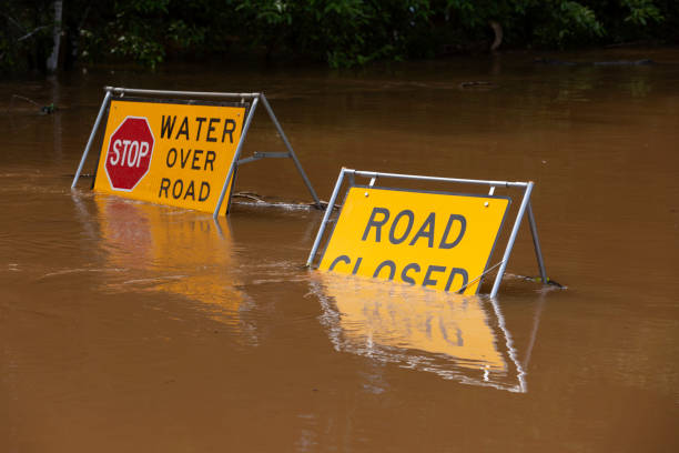 Free Stock Photo of Sign shows that underpass is flooded | Download ...