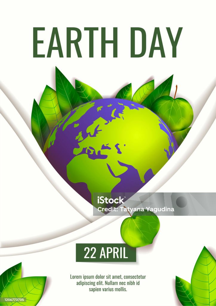 Striscione Per La Giornata Della Terra Giornata Mondiale Dellambiente Con Strati Di Carta