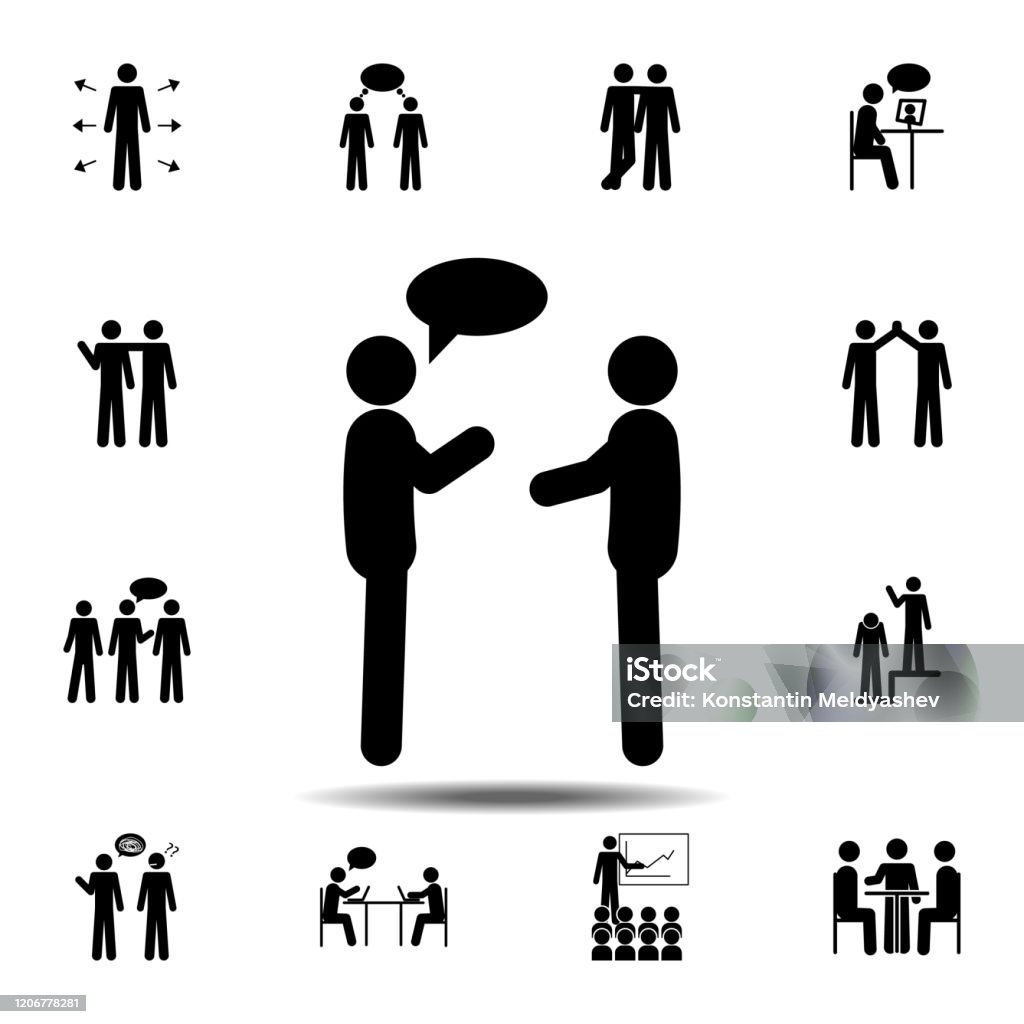 Ikon Dua Orang Berbicara Glyph Sederhana Elemen Vektor Datar Ikon Orang ... Ikon Dua Orang Berbicara Glyph Sederhana Elemen Vektor Datar Ikon Orang ...