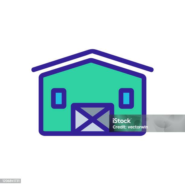 Vecteur Dicône De Maison De Ferme Illustration Dillustration Isolée De
