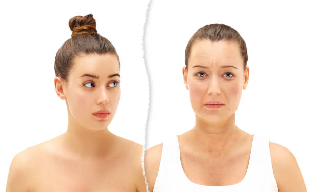 Free Stock Photo of Half a womans face on torn background - ripped in ...