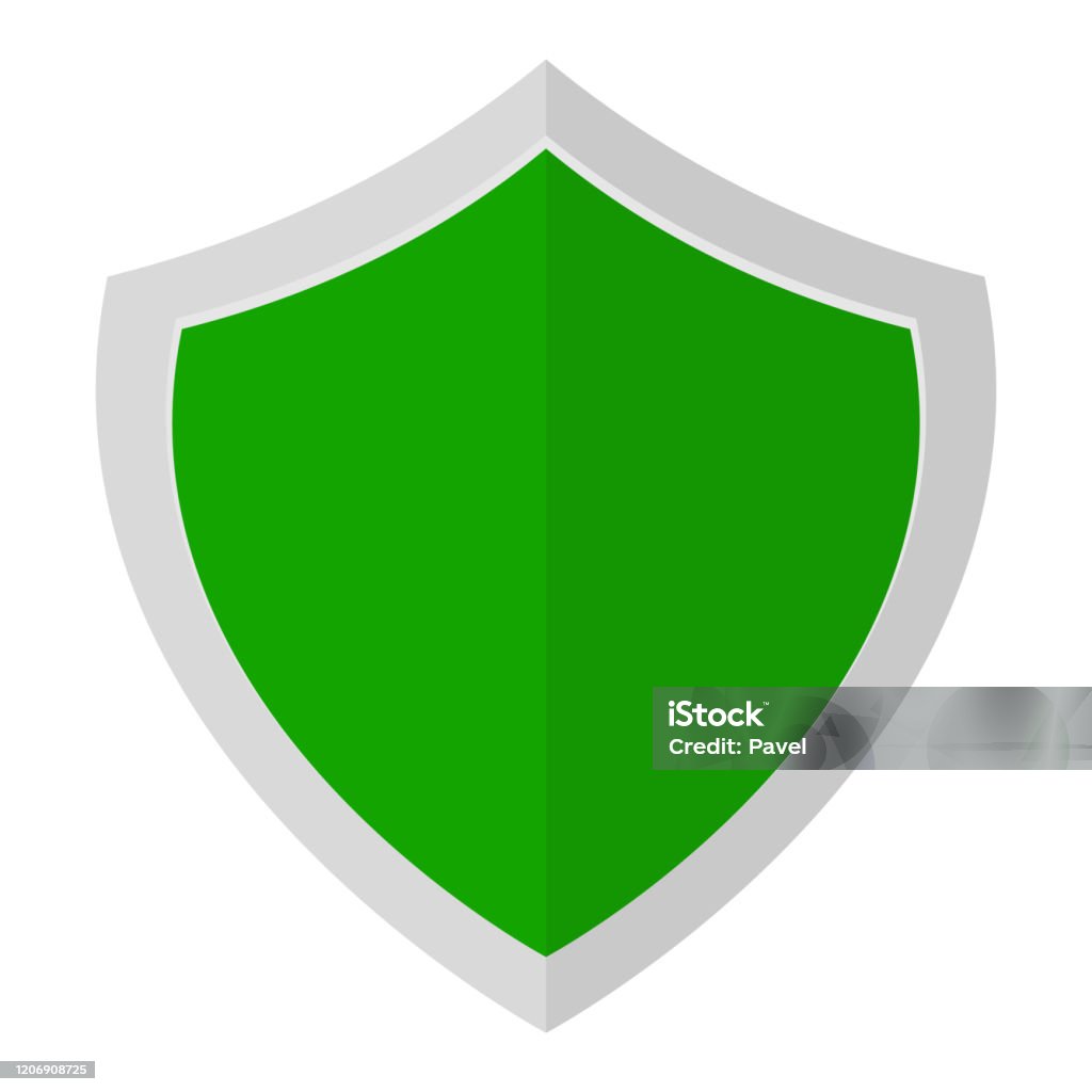 Vetores De Ícone Do Escudo Verde Para Web Design Isolado Em Fundo