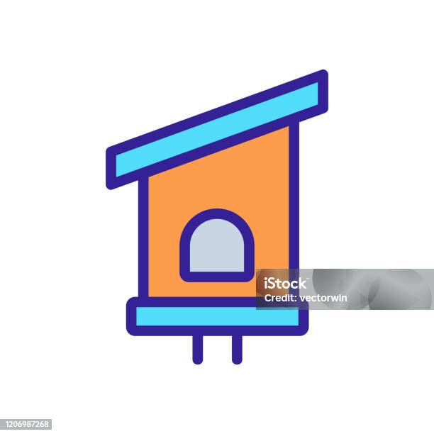 Oiseau Maison Icon Vecteur Illustration Dillustration Isolée De Symbole