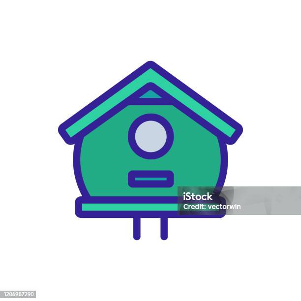 Oiseau Maison Icon Vecteur Illustration Dillustration Isolée De Symbole