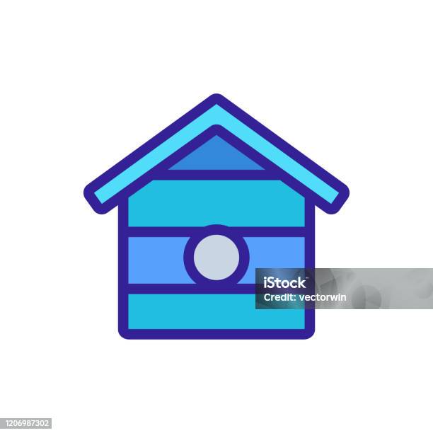 Oiseau Maison Icon Vecteur Illustration Dillustration Isolée De Symbole