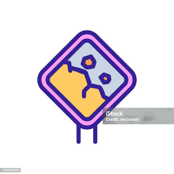 Vecteur Dicône De Glissement De Terrain Illustration Dillustration