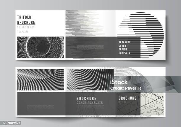 Tata Letak Vektor Format Persegi Mencakup Template Desain Untuk Brosur